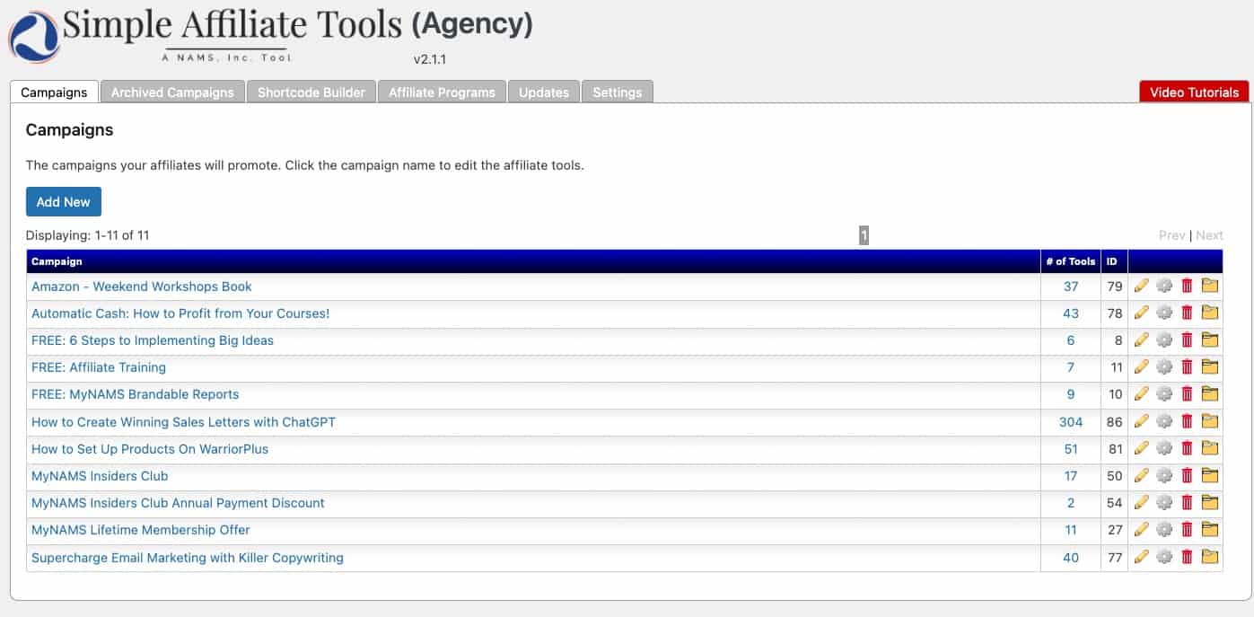 Simple Affiliate Tools - MyNAMS